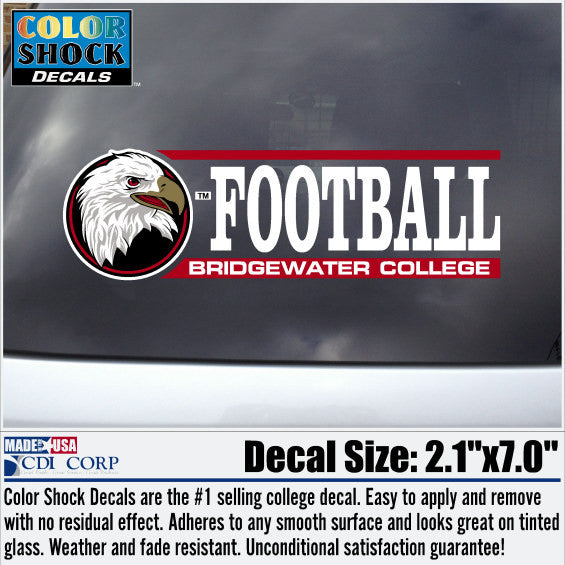 Color Shock Car Football Decal – Bridgewater College Campus Store