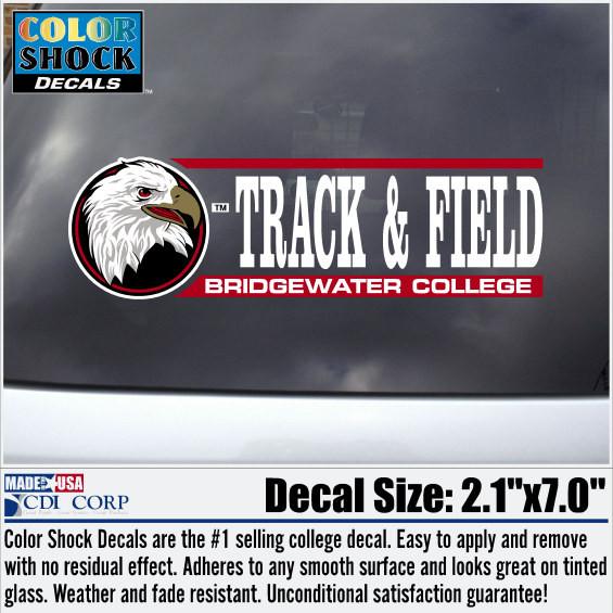 Color Shock Car Track & Field Decal – Bridgewater College Campus Store
